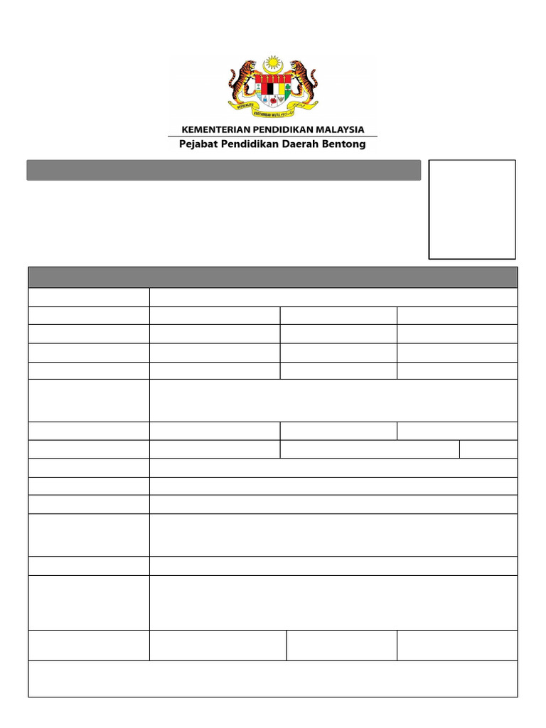 Borang Permohonan Masuk Kuarters | PDF