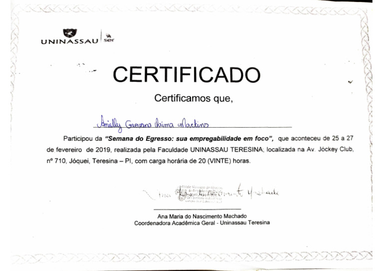 Certificado 1 | PDF