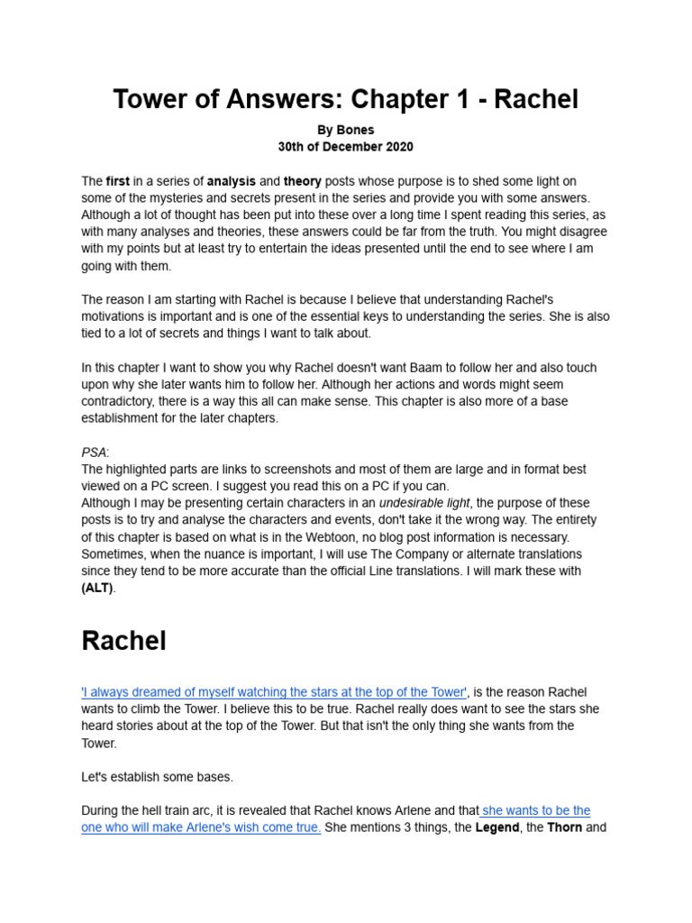 Tower of Answers | PDF | Thought | Truth