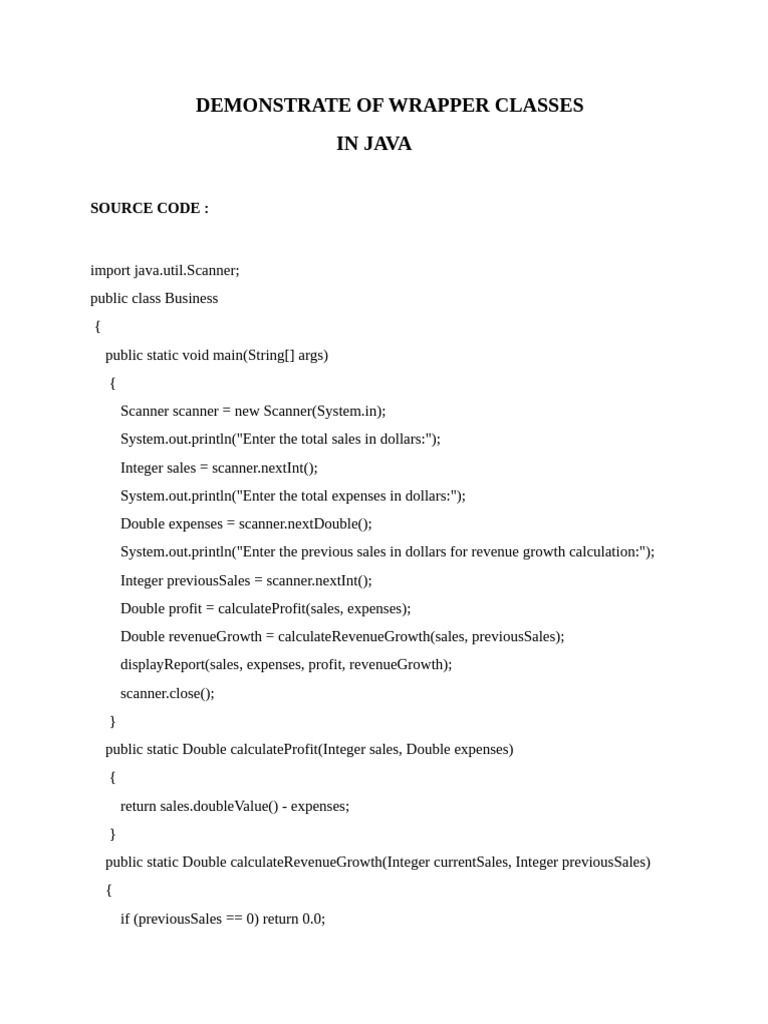 Mani Wrapper Class | PDF