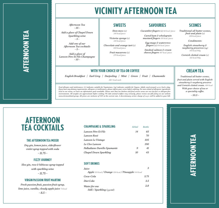 Vicinity Classic Afternoon Tea June 2023 | PDF | Soft Drink | Foods