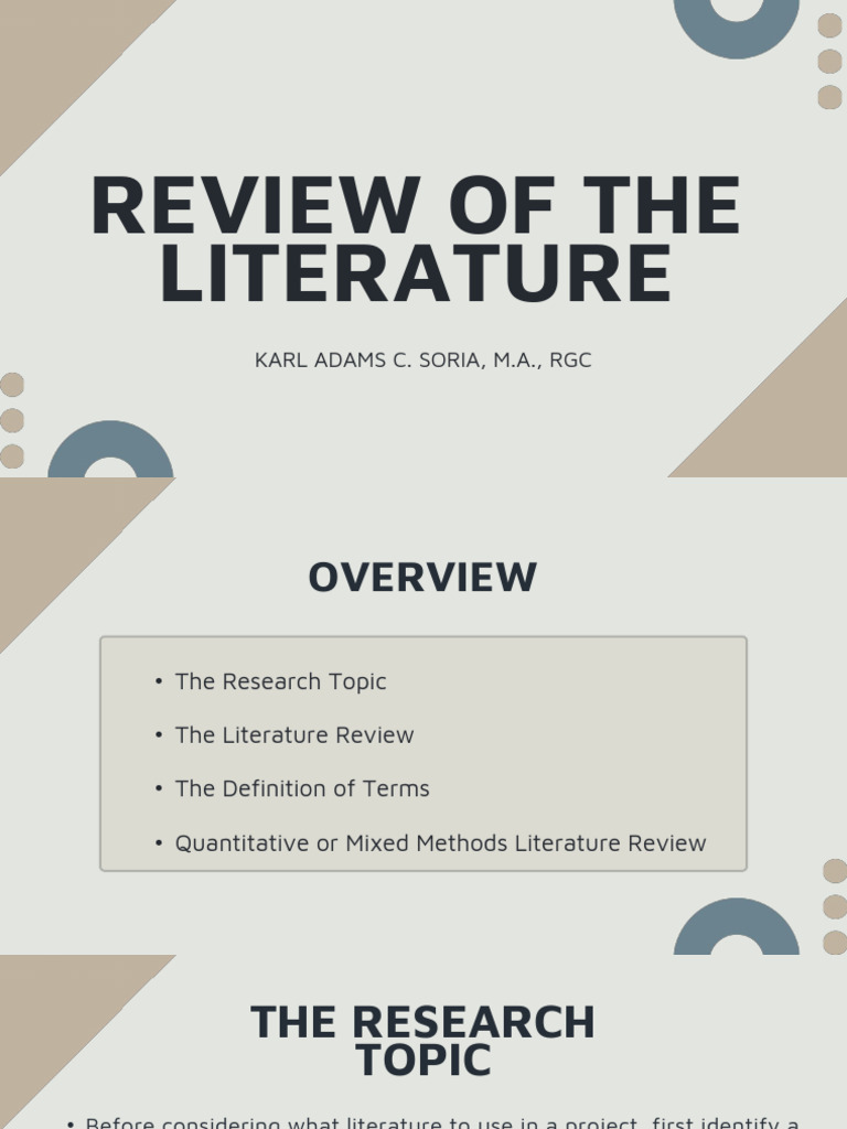 Review of The Literature (Research) | PDF | Quantitative Research ...