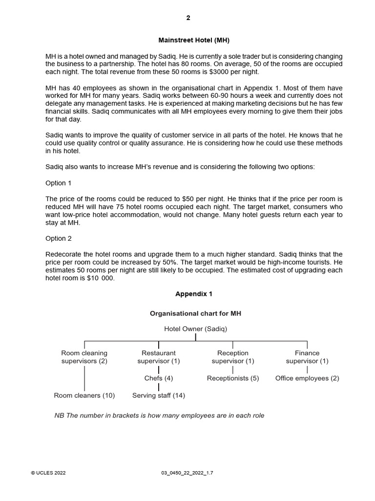 Bst Mock 2 Insert Pdf Hotel Economies