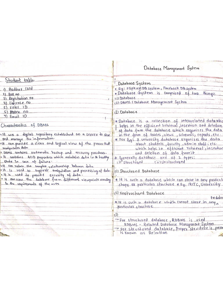 DBMS Note 5th Sem | PDF DBMS Note 5th Sem | PDF