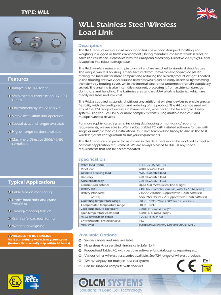WLL Wireless Stainless Steel Load Link | PDF | Electricity | Electrical ...
