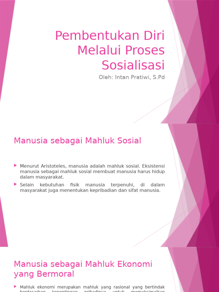 Pembentukan Diri Melalui Proses Sosialisasi | PDF