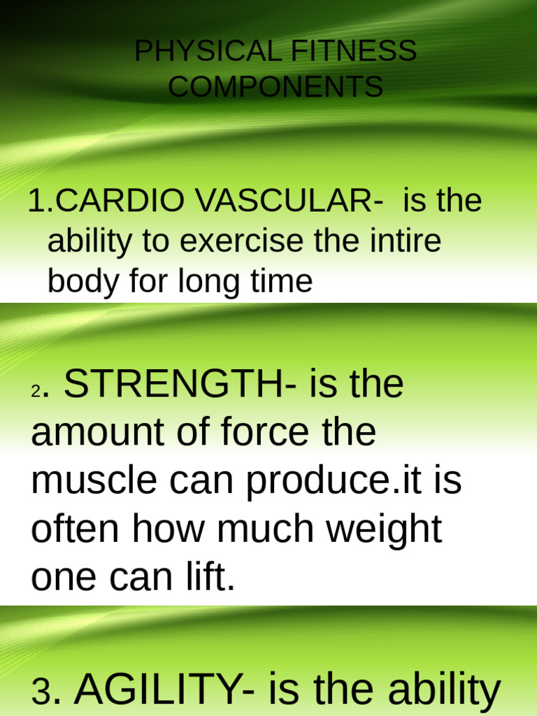 Physical Fitness Components | PDF