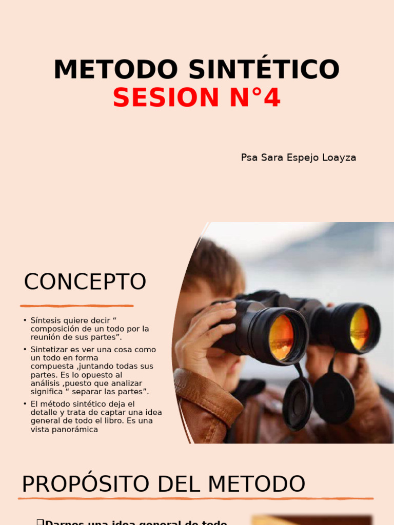 4.sesión 4. Metodo Sintetico | PDF | Creencia religiosa y doctrina