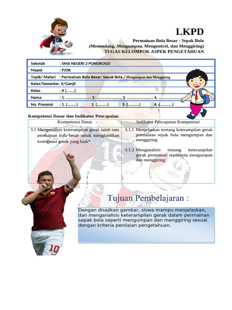 LKPD Sepak Bola | PDF