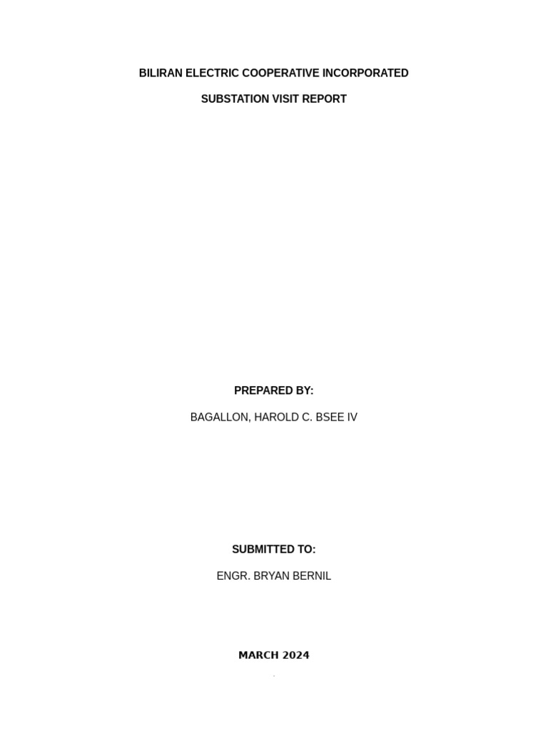 BILECO Substation - Bagallon | PDF | Waste | Waste Management