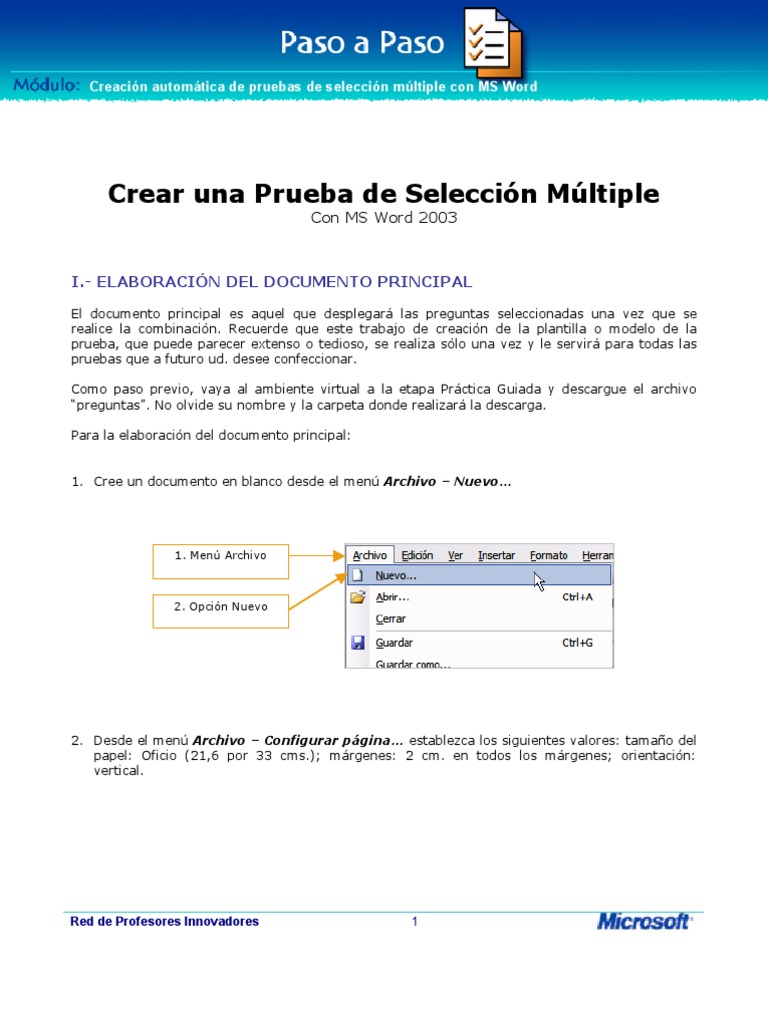 Creación de Exámenes de Selección Múltiple | PDF | Point and Click ...