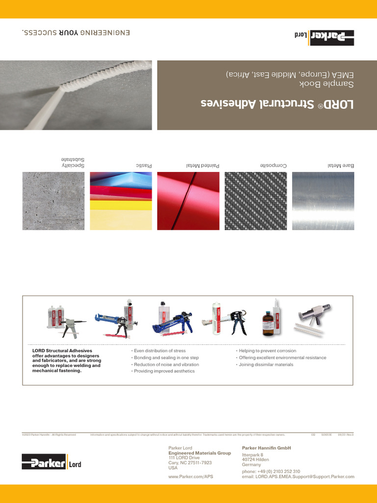 Specialty Item - LORD Structural Adhesives Sample Book (EnglishA4 ...
