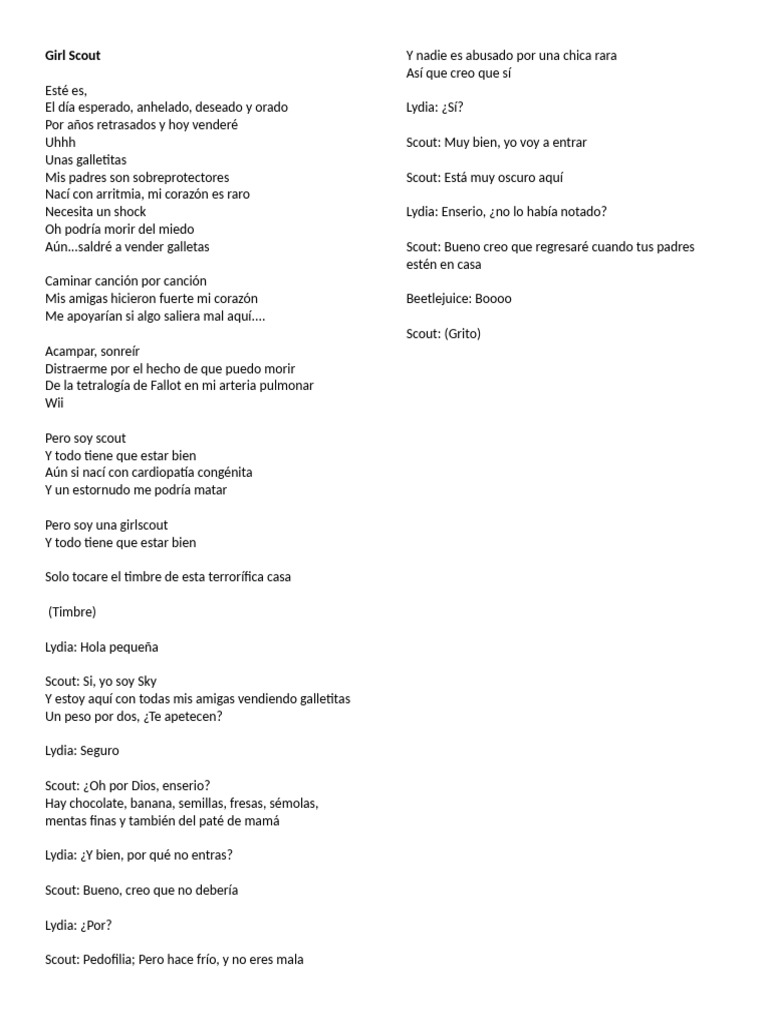 12.2 Girl Scout Letra | PDF