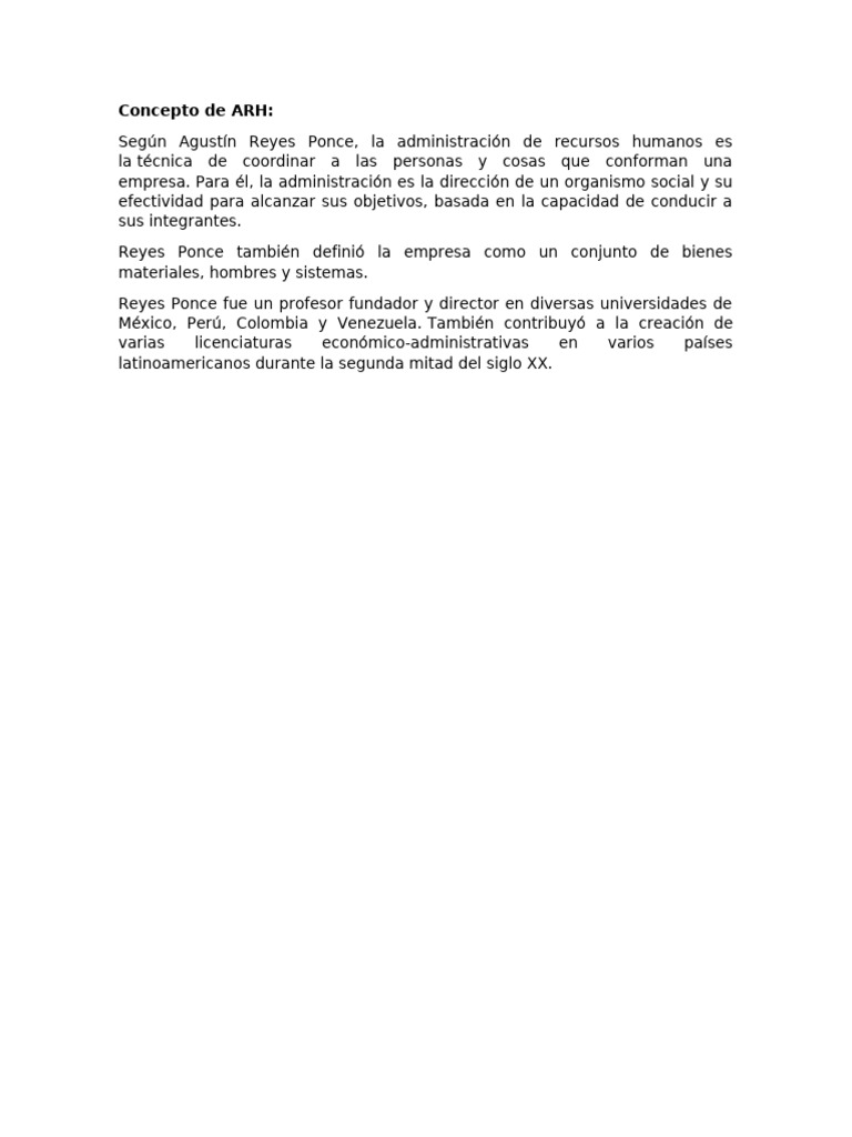 Concepto de ARH | PDF