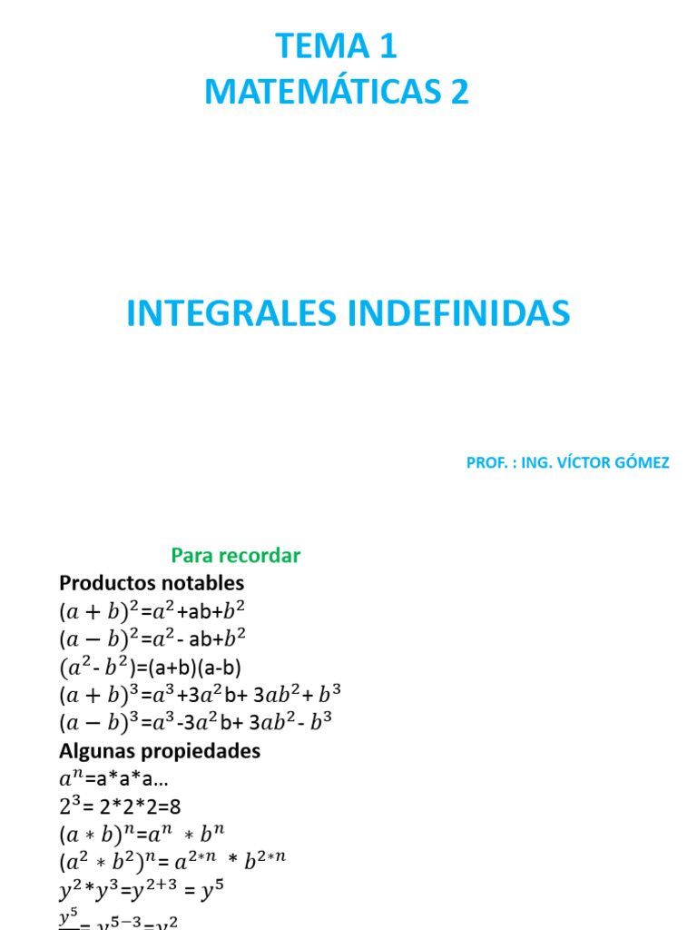 GUÍA 1. Mate 2 | PDF | Integral | Cálculo