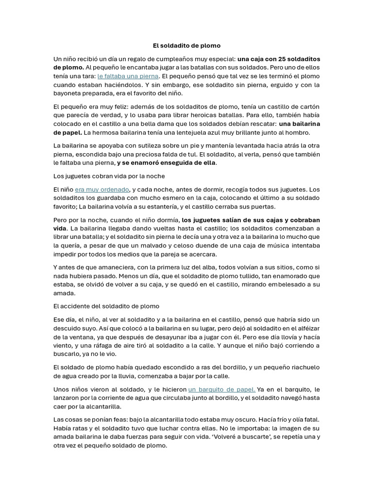 El Soldadito de Plomo | PDF