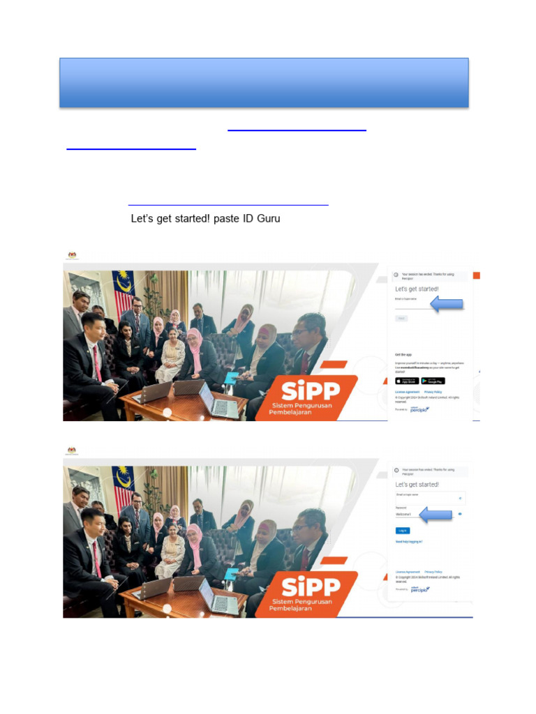 TATACARA LOG MASUK KE SiPP BAGI PENGGUNA DAN MEMBUAT SEMAKAN EMEL | PDF