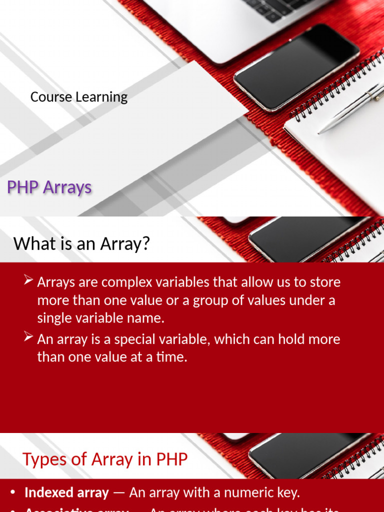 Courselecture Php Arrays Pdf Php Parameter Computer Programming