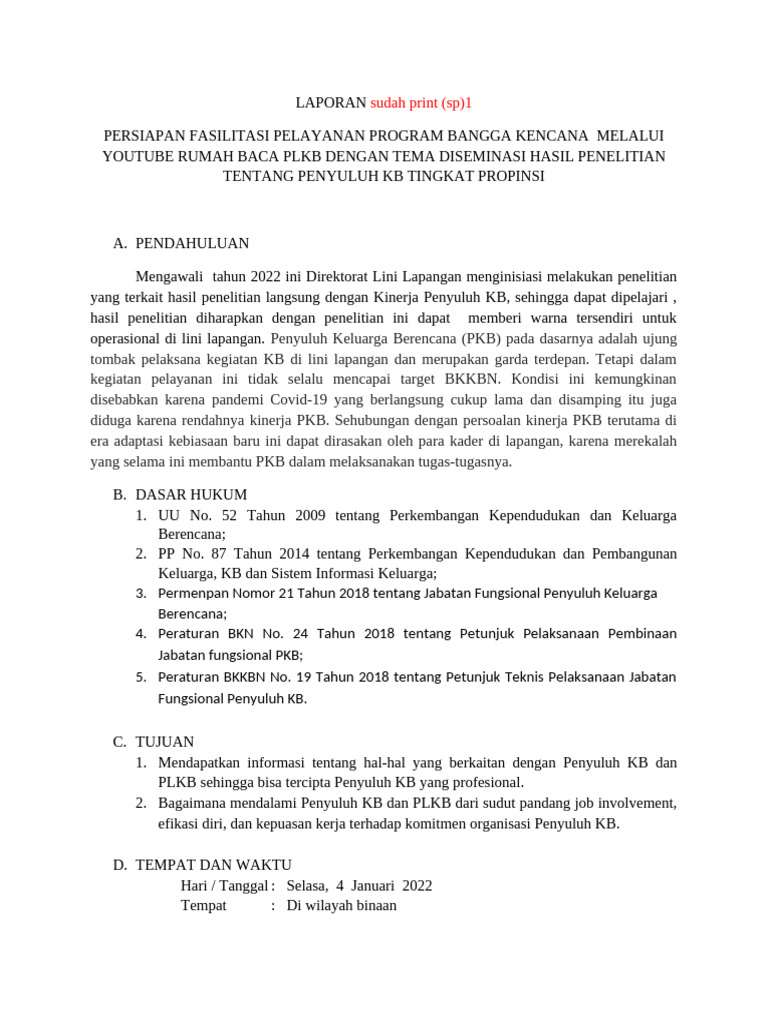 Laporan Dupak Jan Jun 2022 | PDF