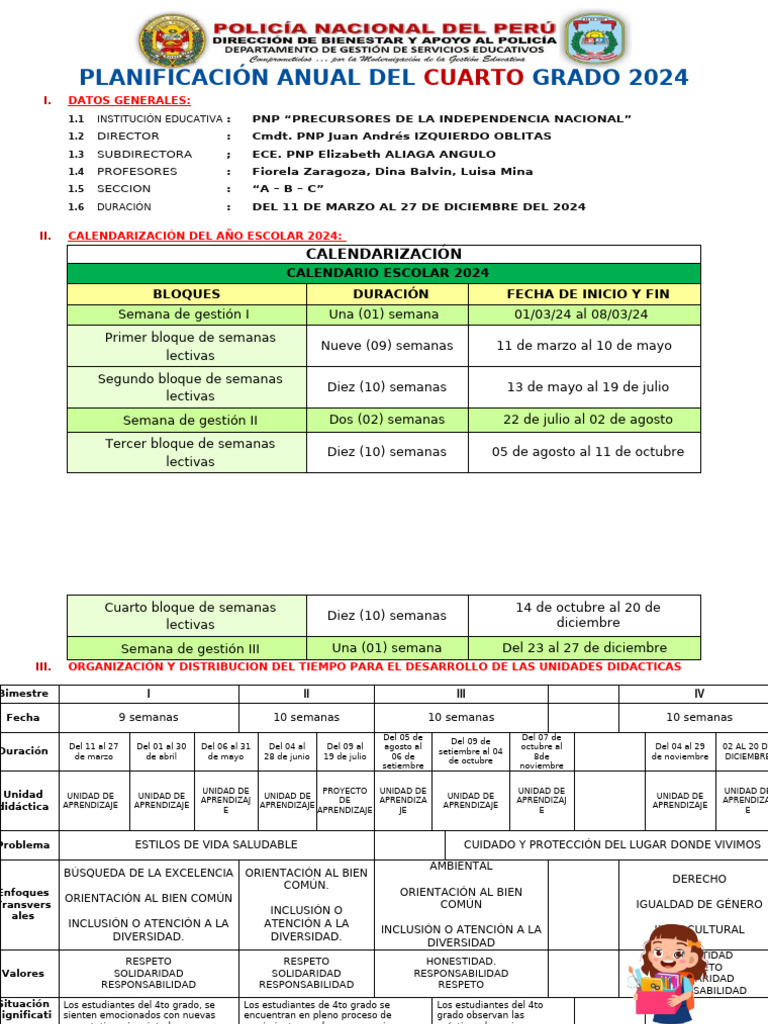 Programación - Anual 4to | PDF | Educación primaria | Evaluación