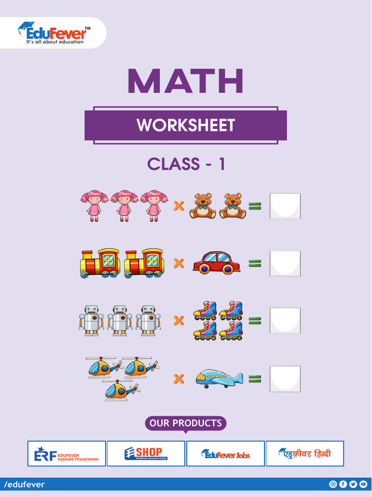 Class 1 Maths Worksheet PDF | PDF