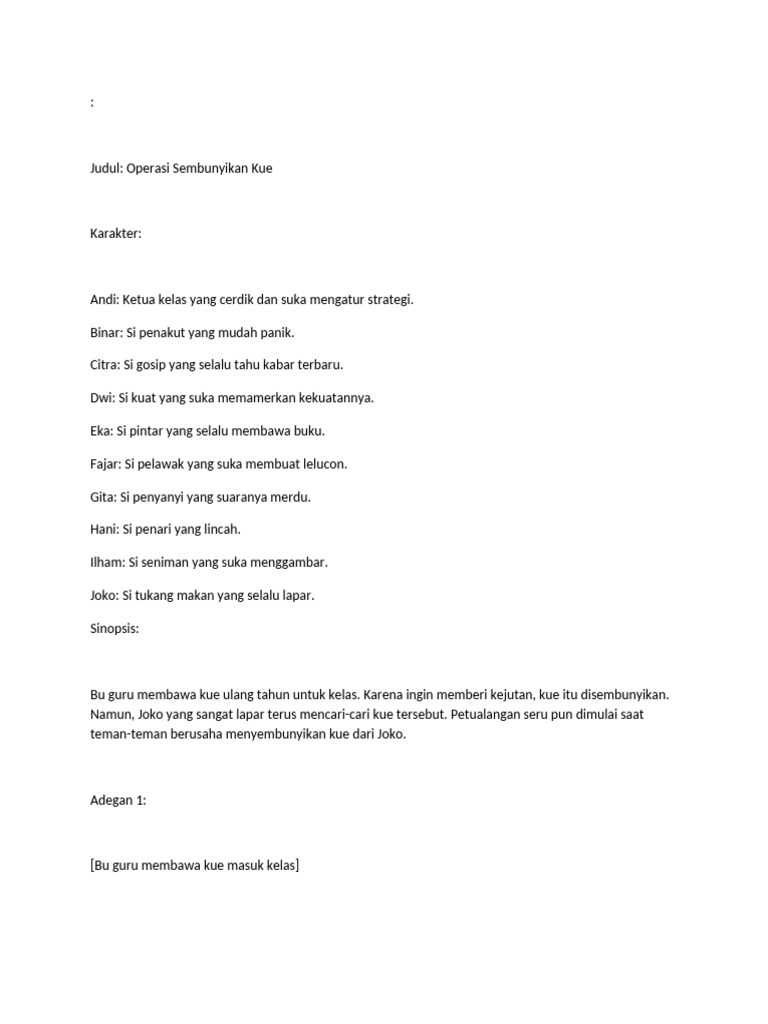 Script Role Play | PDF