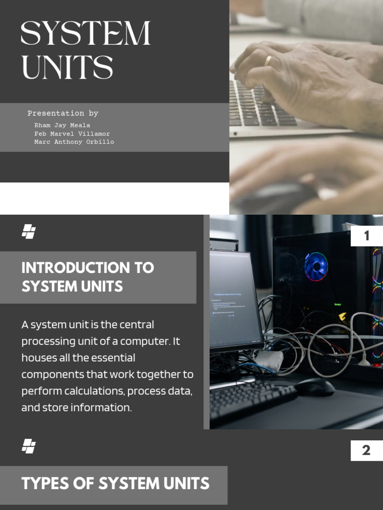 Overview of Computer System Units | PDF | Laptop | Usb