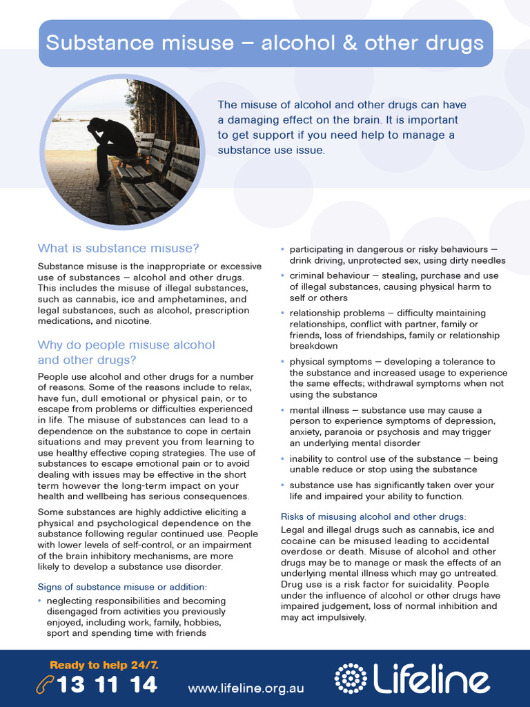 Rev1 - LL 2pp Fact Sheet - Substance Misuse | PDF | Substance Abuse ...