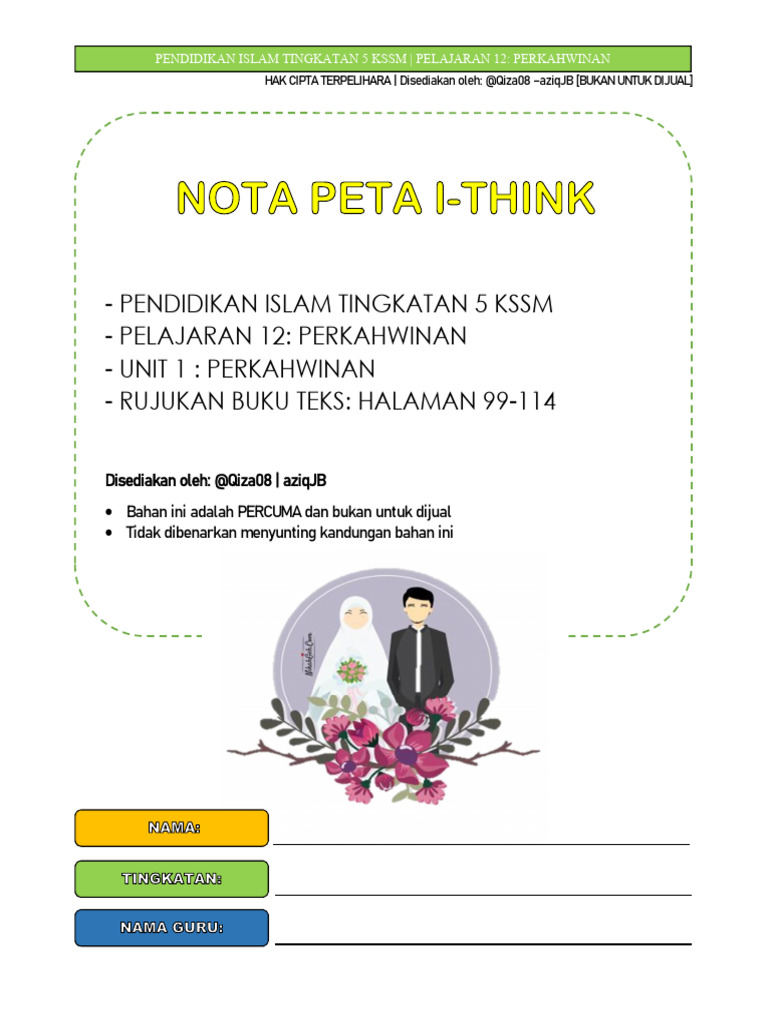 Pi Tingk.5 KSSM - Unit 1 - Perkahwinan | PDF