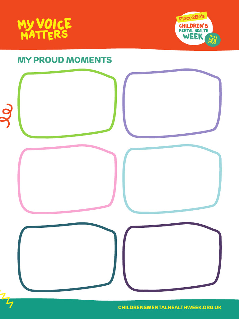 Feeling Proud Worksheet | PDF