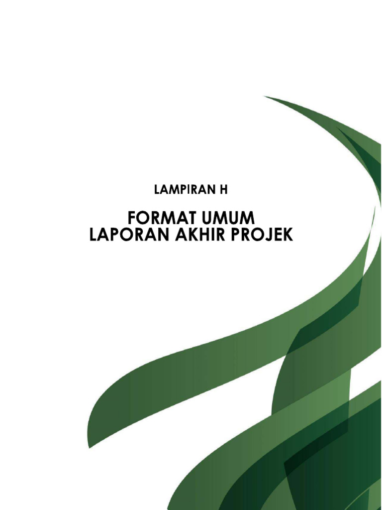 Format Laporan Akhir Projek | PDF