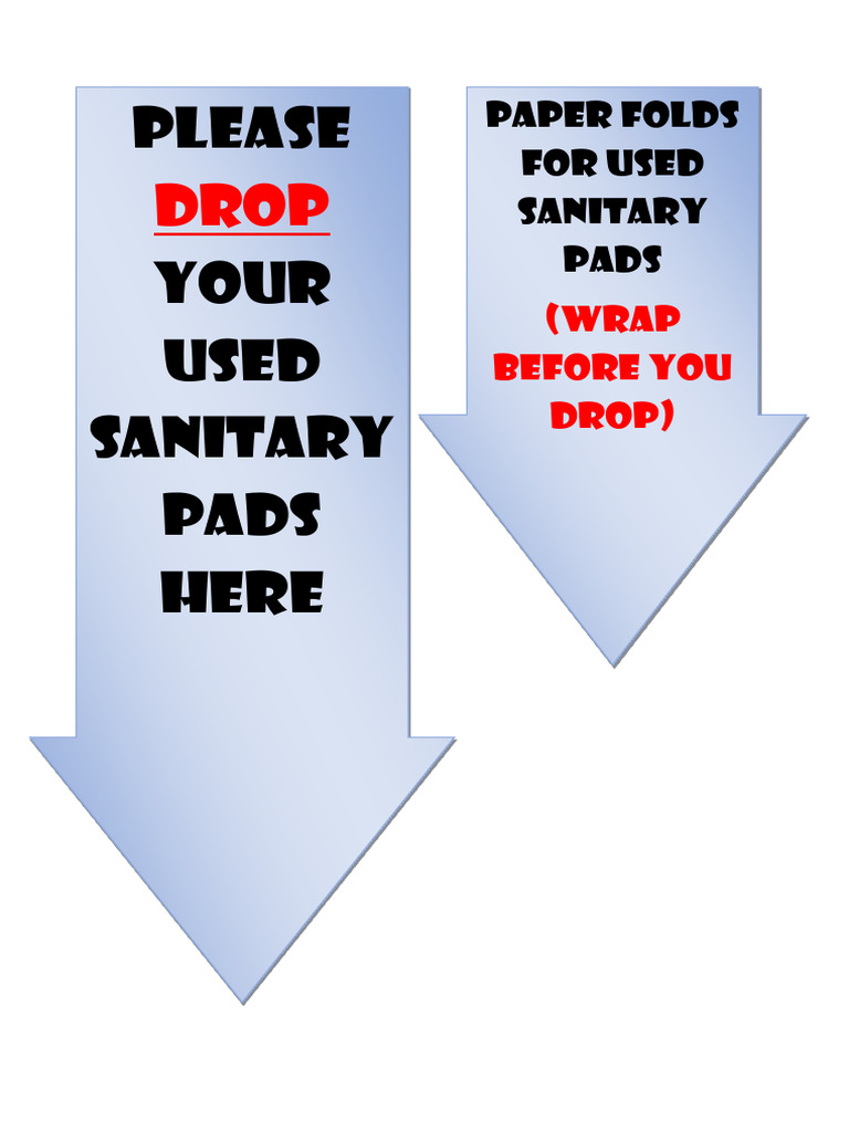 Signage For Proper Disposal of Sanitary Pads | PDF