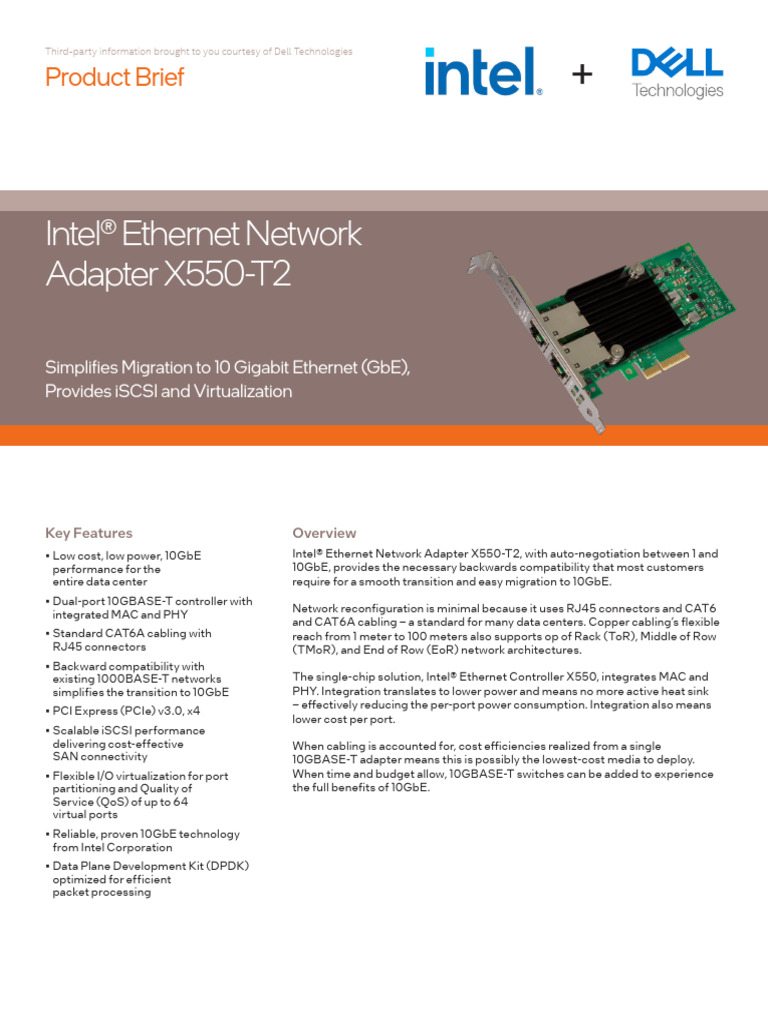 Dell Sage Pond X550 GbE - 18 | PDF | Computer Network | Network ...