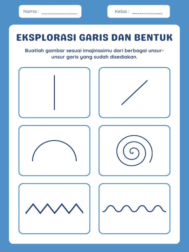 Eksplorasi Garis Dan Bentuk Lembar Kerja Seni Rupa SD | PDF | Komputer