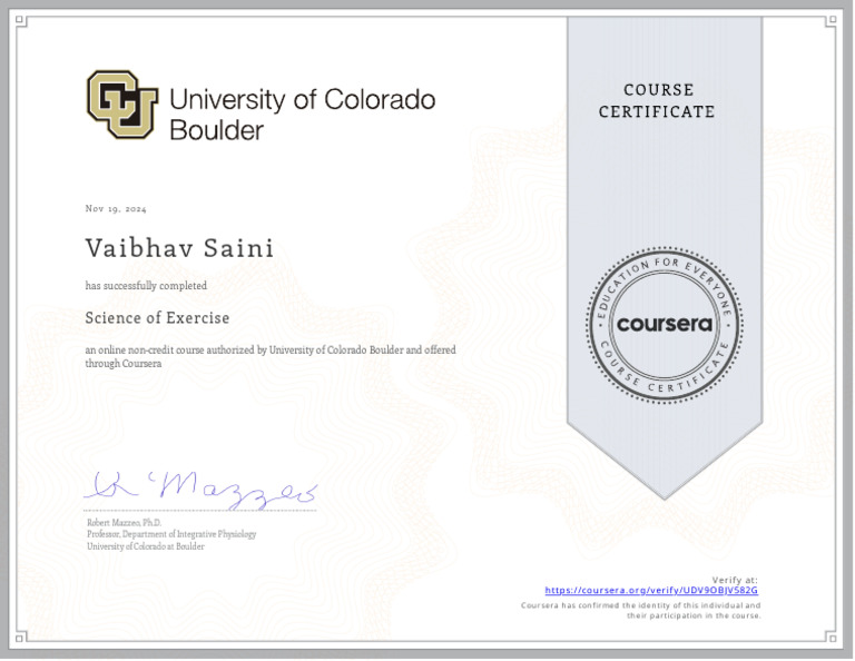Coursera Biology Certificate | PDF