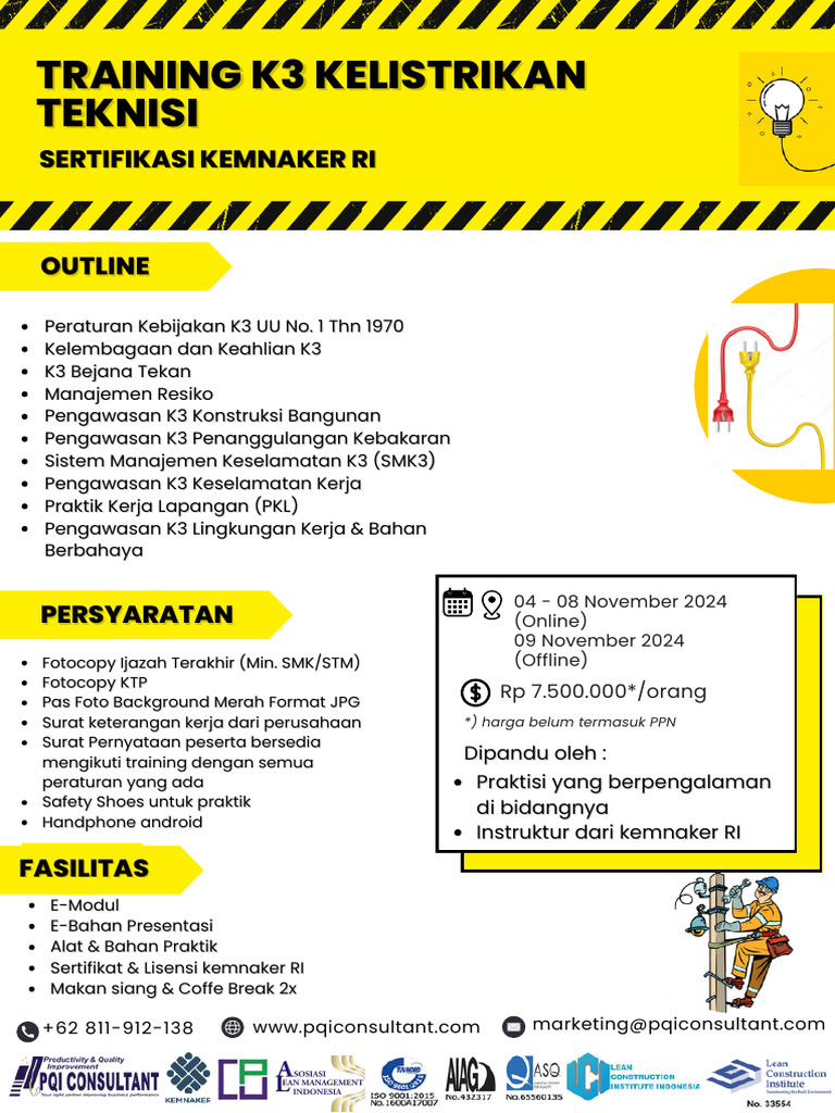 Flyer K3 Kelistrikan Kemnaker | PDF