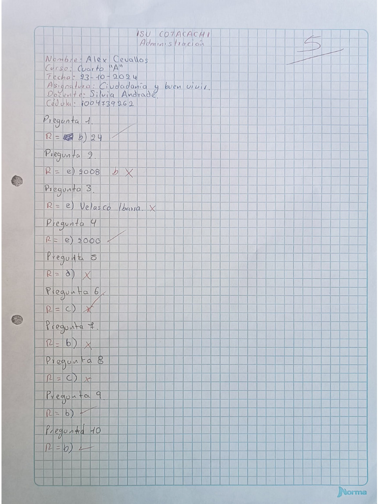Alex Cevallos - Prueba Diagnóstico | PDF