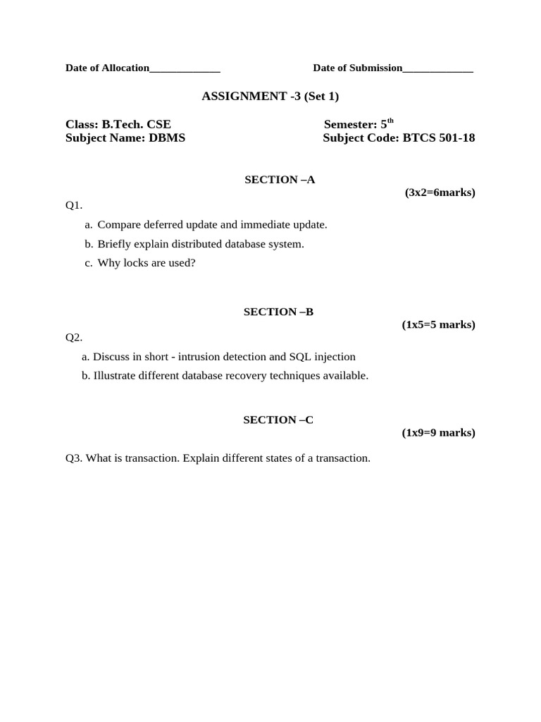 Assignment 3rd DBMS | PDF