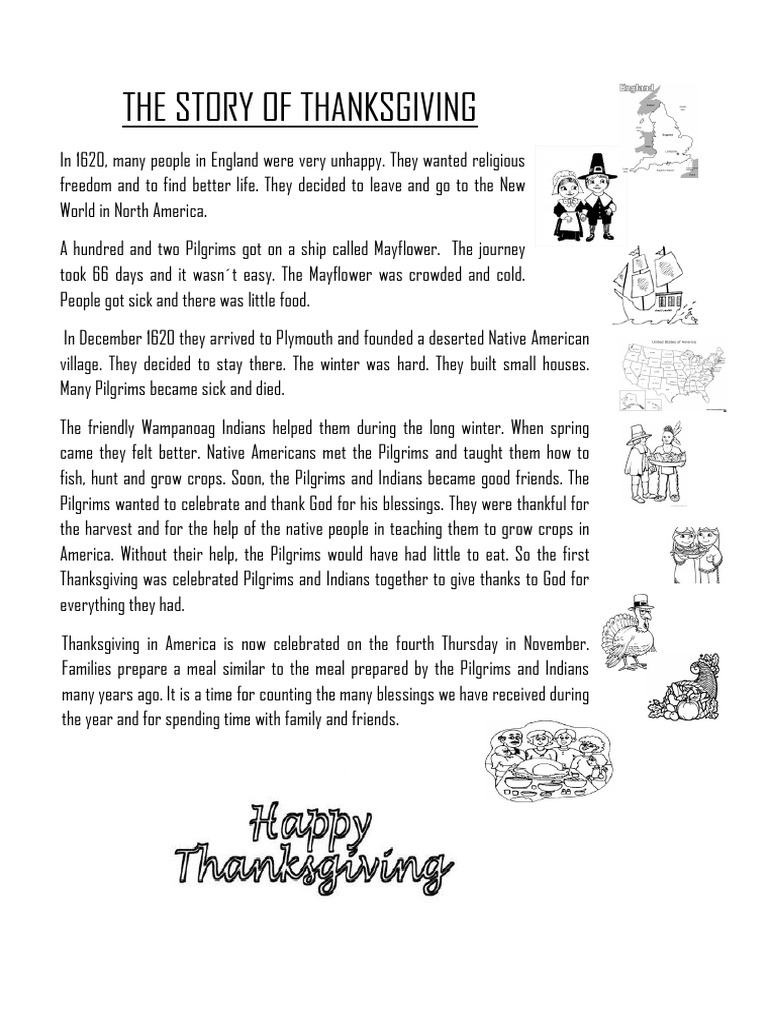 The Story of Thanksgiving | PDF