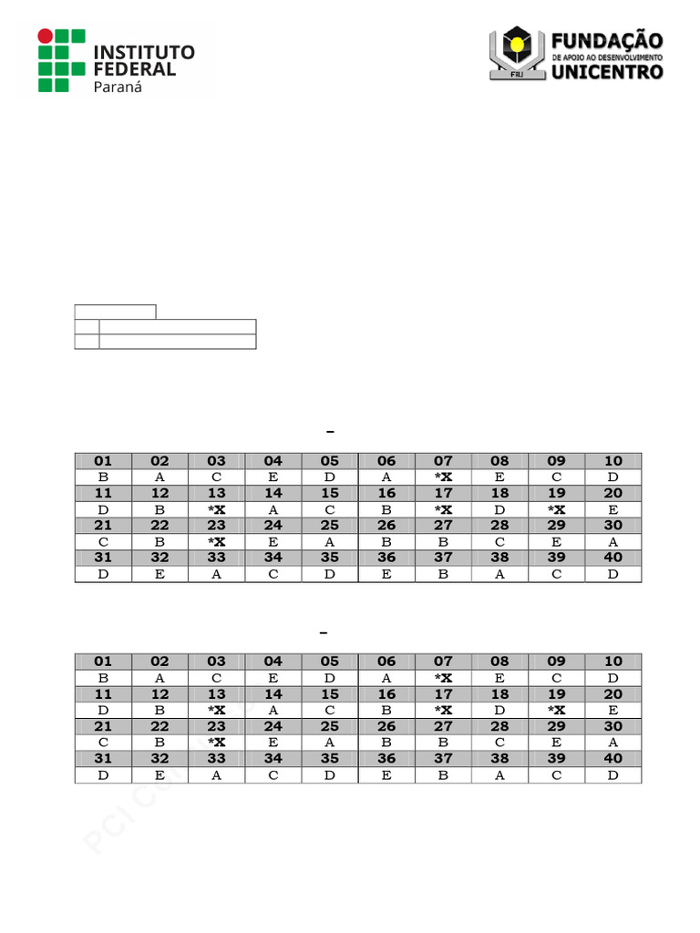 Gabarito Definitivo | PDF