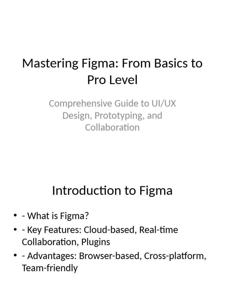 Figma Notes Basics To Pro | PDF