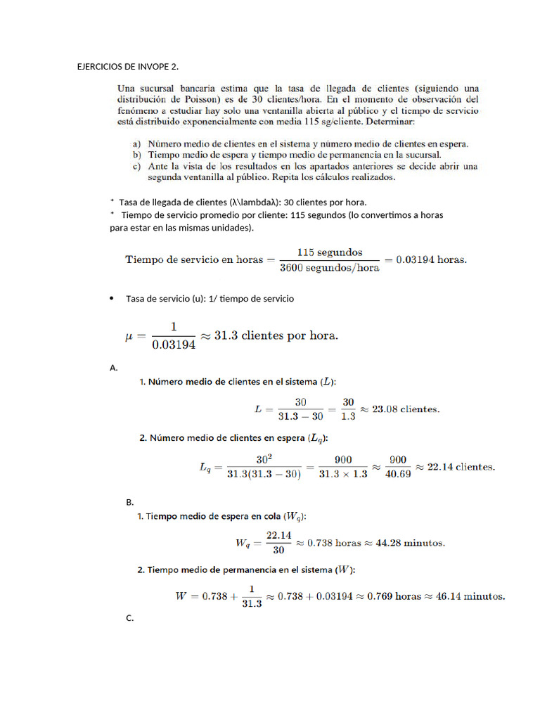 Ejercicios de Invope 2 | PDF