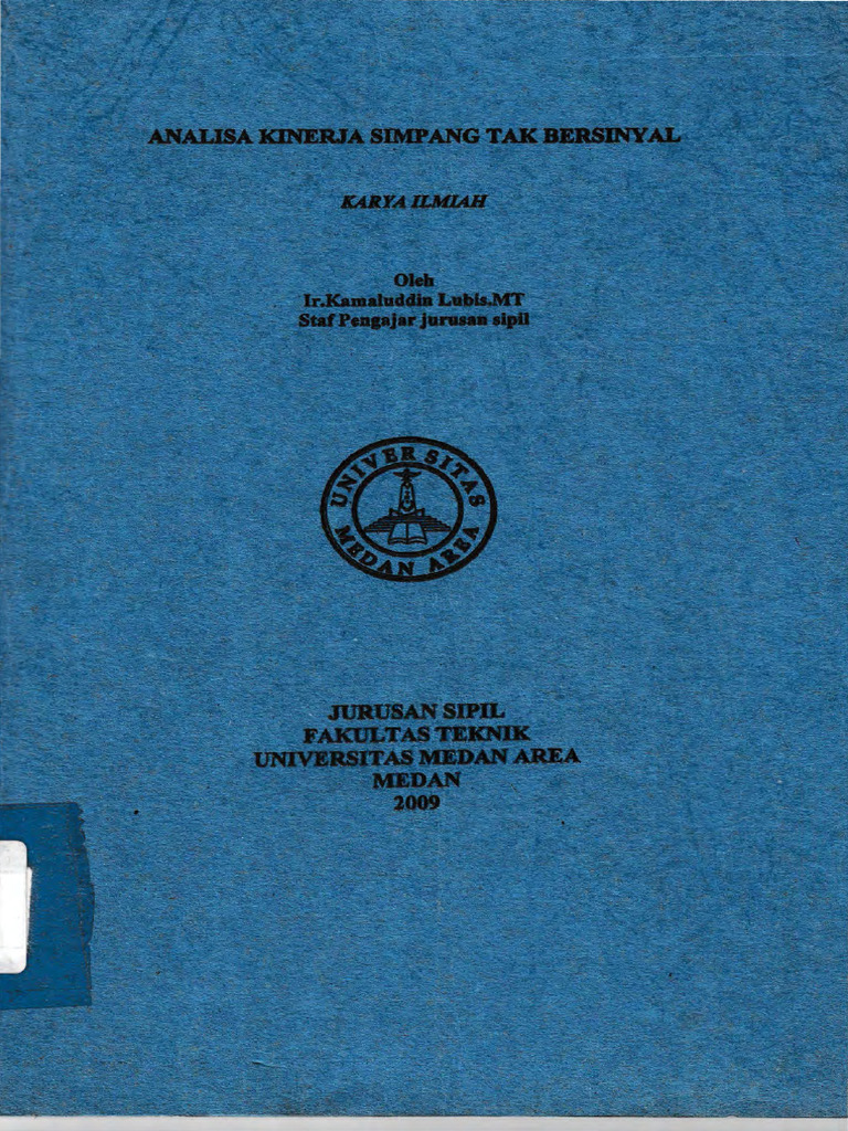 KL - Kamaluddin Lubis - Analisa Kinerja Simpang Tak Bersinyal | PDF