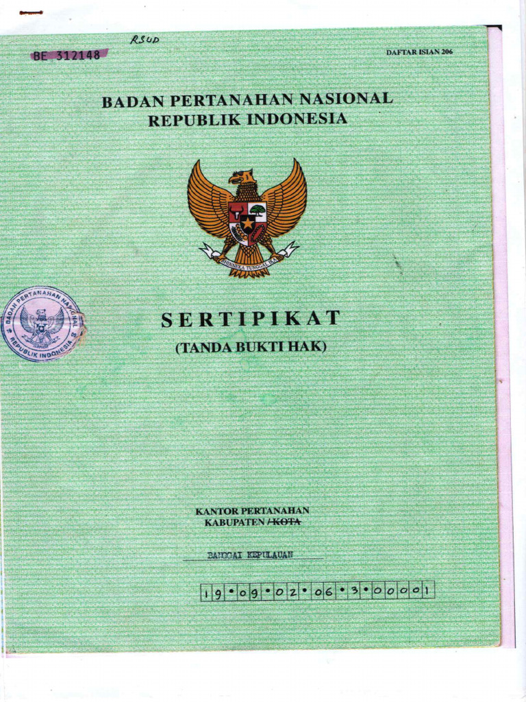 Sertifikat Kepemilikan Tanah & Imb Rsud | PDF
