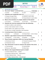 INTSO - MTSO - Grade-5 - Practice Paper-1 - 2024 | PDF | Arithmetic ...