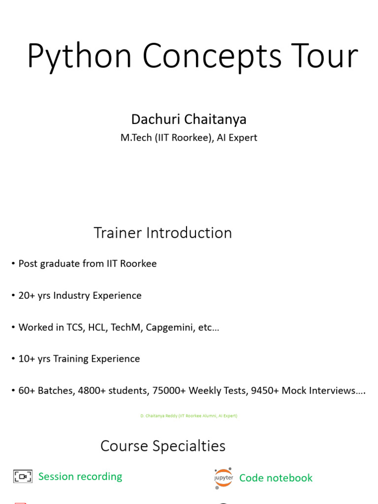 Core Python Concepts - FLM | PDF | Decimal | Integer (Computer Science)