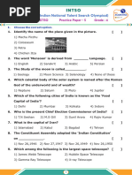 INTSO - MTSO - Grade-5 - Practice Paper-1 - 2024 | PDF | Arithmetic ...