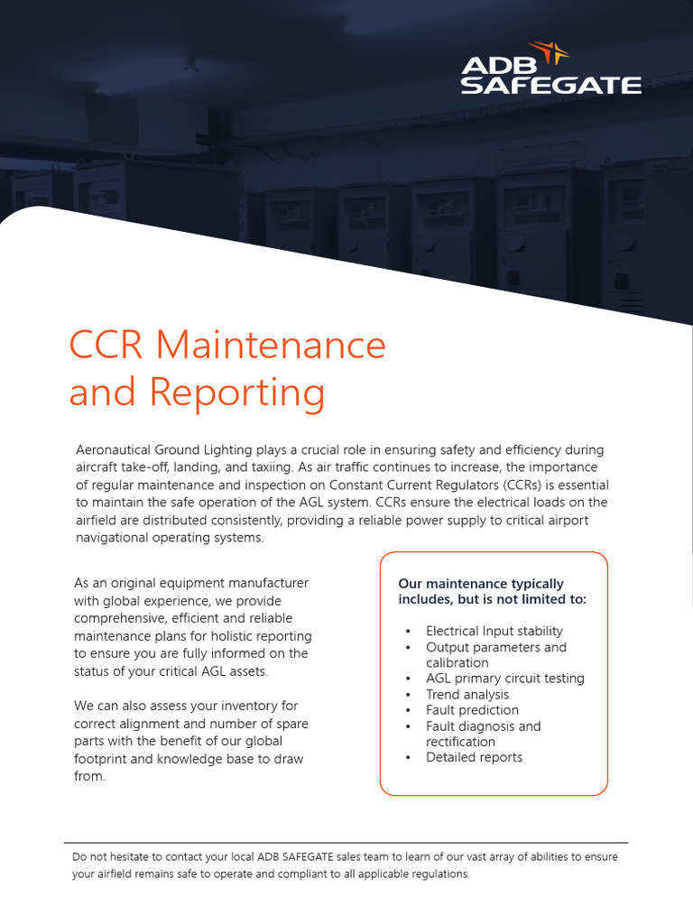 Adbsg CCR Service Opportunities | PDF | Reliability Engineering | Airport