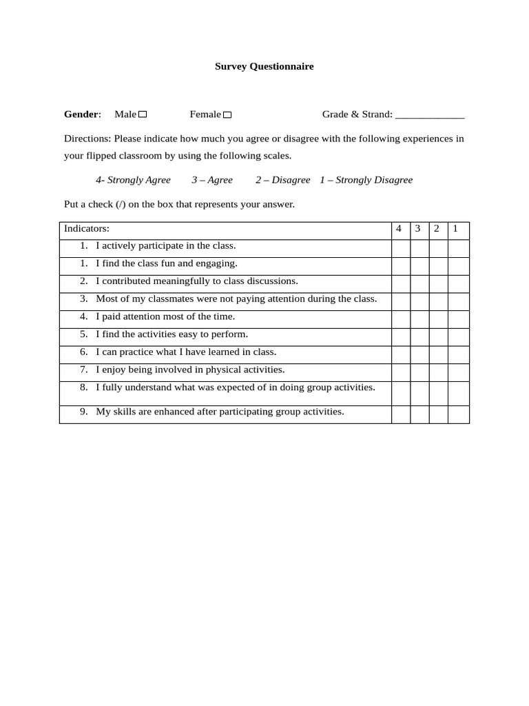 AR Questionnaire | PDF