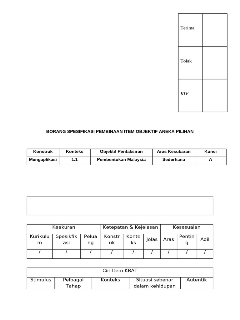 Jsi Sej Tahun 6 Bahagian A | PDF